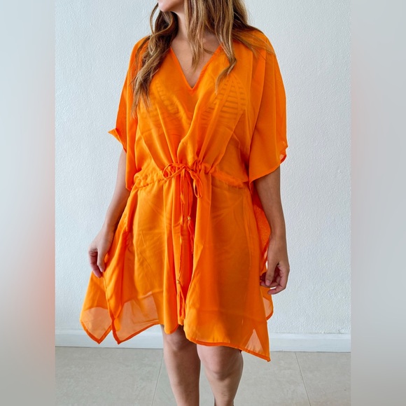 Bijoux Terner | Dresses | Solid Orange Beachwear Cover Up | Poshmark